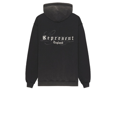 REPRESENT Legacy Overprint Hoodie 黑色REVOLVE小众新款