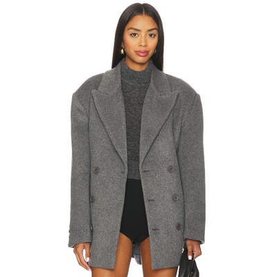 Bardot 短款羊毛大衣通勤老钱风廓形西装毛呢外套REVOLVE小众新款