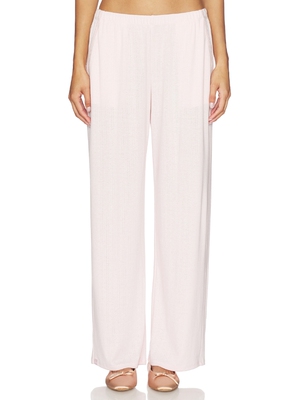Barefoot Dreams Pointelle Rib Pant With Scallop Trim revolve