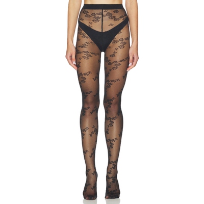 Wolford 沃尔福特 FLORET 连裤袜 黑色REVOLVE小众新款