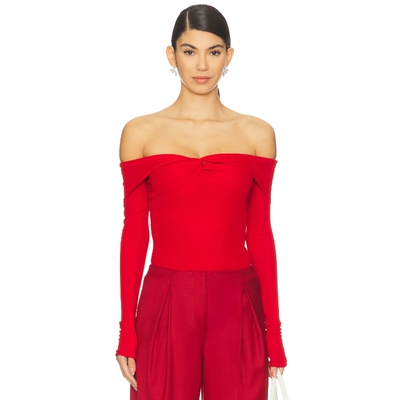 [春季新品]Blumarine JERSEY 上装 红色y2k辣妹风REVOLVE小众新款