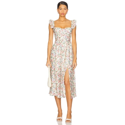 ASTR the Label 中长款连衣裙 奶油色礼服裙REVOLVE小众