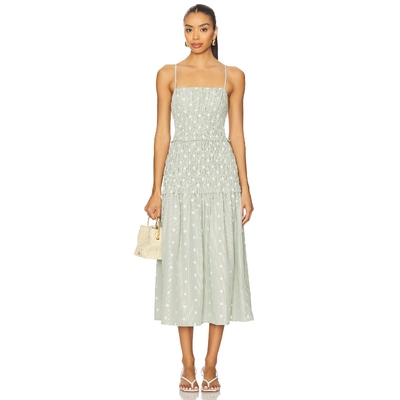 Maude Club MADISON 中长款连衣裙女 绿色REVOLVE小众新款