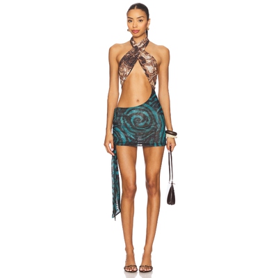 Jaded London 裙子 Brown,Teal Y2K辣妹风00’sREVOLVE小众新款