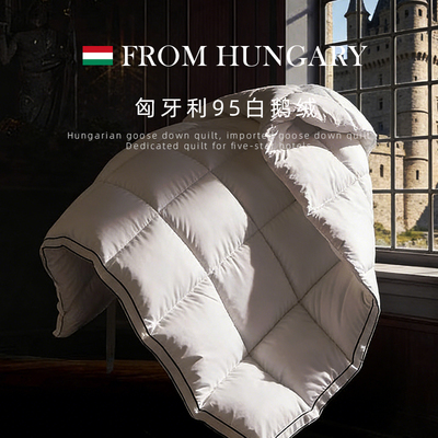 高奢180支全棉匈牙利95鹅绒被