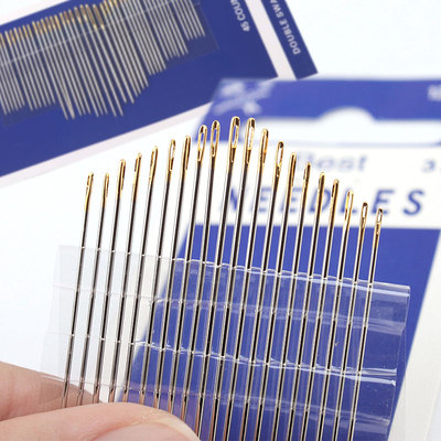 刺绣手工手缝针钢针缝衣针2号九号缝合缝纫绣针金尾眼家用绣花针