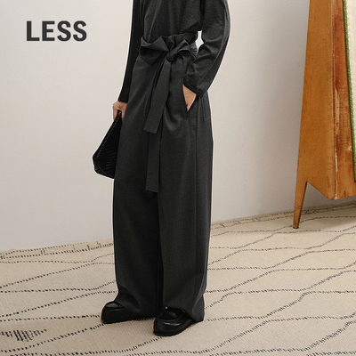 【商场同款】LESS2025年冬新款直筒休闲时尚优雅长裤2P0E16050