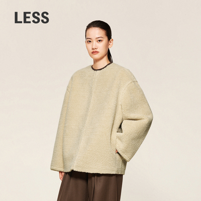 【SAMUEL系列】LESS冬休闲时尚仿皮草通勤风长袖外套女2O0A23930