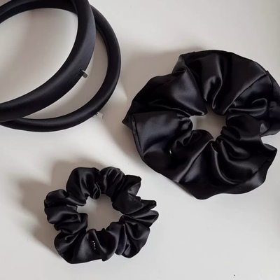 高贵紫缎面爱心大肠发圈