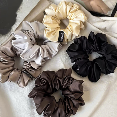 日常缎面仿真丝褶皱发圈