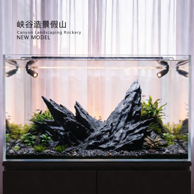 鱼缸造景仿真青龙石假山摆件