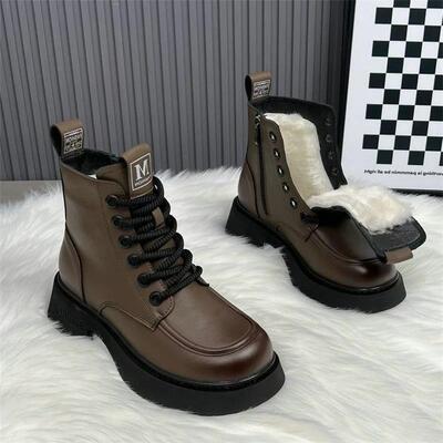厚底马复丁靴女2025秋冬季靴新款伦英风古中筒子短显瘦百搭靴