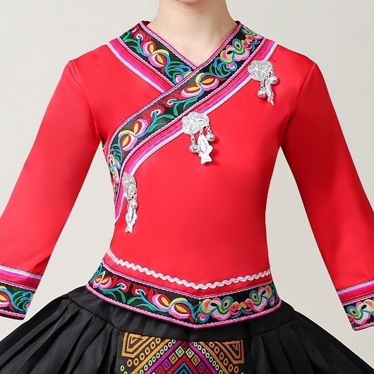 少数民族服装女贵州土家族苗家舞蹈演出服瑶族壮族侗族苗族服饰