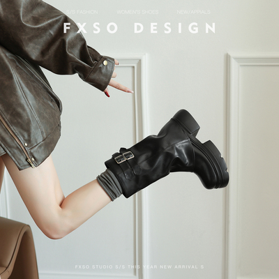 FXSO方巷欧美风小众短靴西部靴子