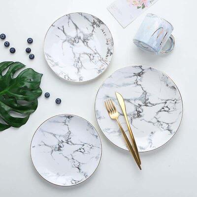 nordic steak plate marble plate home dish