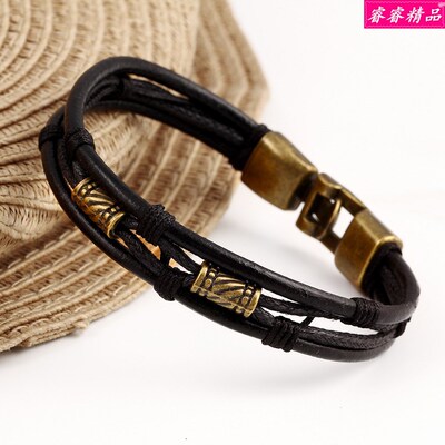 male Leather bracelets men bracelet women's jewelry bangles