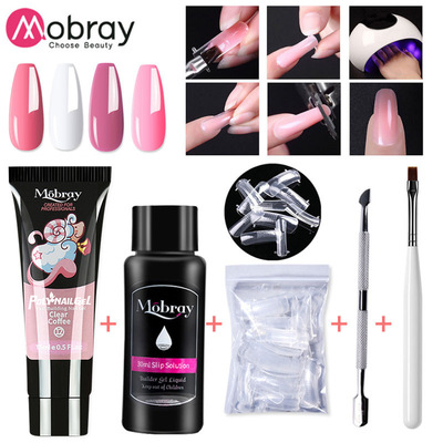 Polygel Kit Nail Extension Poly Gel Set With Nial Tips Dual