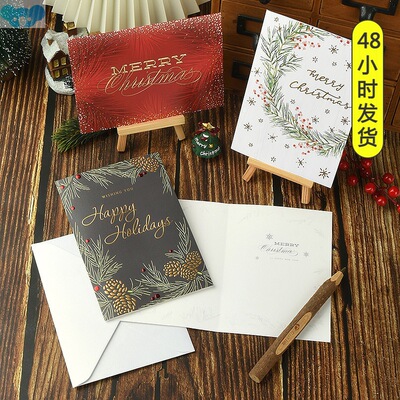 merry christmas card贺卡business greeting cards圣诞卡单张ins