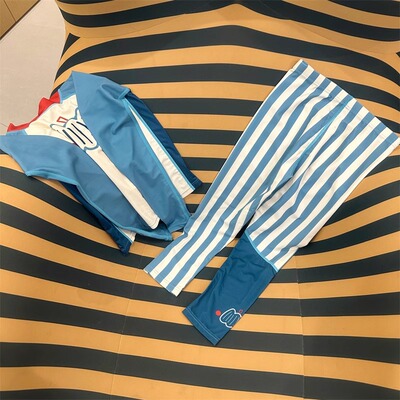 男童夏季新款长袖套装分体泳衣防晒速干泡温泉专用潮款海边冲浪服