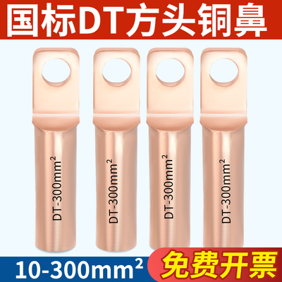 DTF方头铜鼻子国标紫铜接线端子