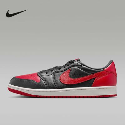 NIKE耐克男鞋 Air Jordan 1 禁穿黑红白低帮复古篮球鞋IW6276-001