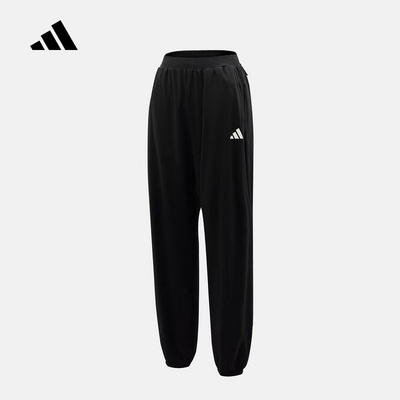 adidas阿迪达斯2026夏男大童运动休闲儿童裤子薄款针织长裤KG7857