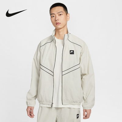 NIKE耐克外套男26春新款AIR印花健身训练立领梭织夹克IF1289-072