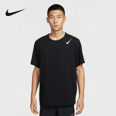 NIKE耐克DRI-FIT ADV男子速干透气短袖跑步上衣运动T恤HJ3378-010