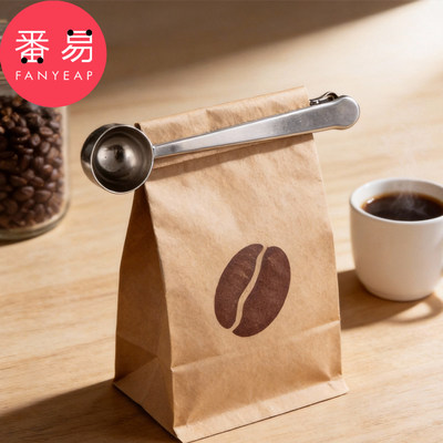 咖啡勺夹A1pn088-咖啡豆勺子咖啡粉封口夹奶粉密封夹子厨房粉勺