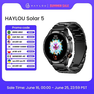 Solar 5 Voice Calling Smartwatch 1.58'' AMOLED Display 60Hz