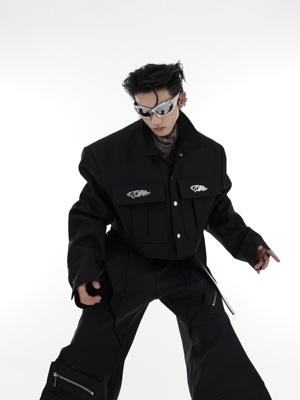 短款西服夹克外套垫肩秋冬宽松