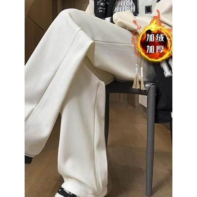 肌理感裤子男秋冬美式高