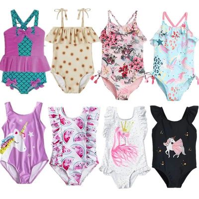 1-5Y Toddler Baby Girls Swimsuit One Piece Girls Swimwear Un