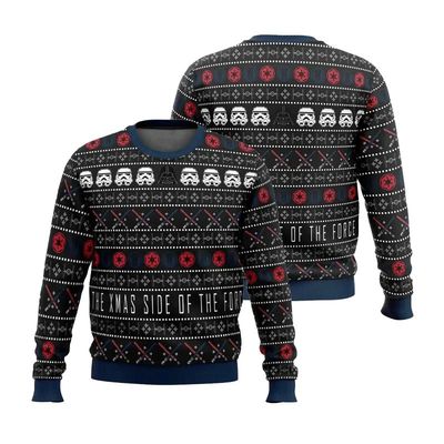 Women's Winter Star Wars Ugly Christmas Round Neck Sweatshir