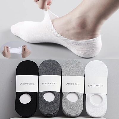 5Pair / Lot Fashion Happy Men Boat Socks Summer Autumn Non-s