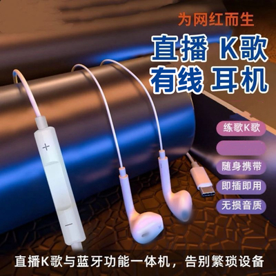 入耳式K歌type-c适用荣曜X7D-5G/X7C-4G/5G/X7A5G/X7有线数字耳机