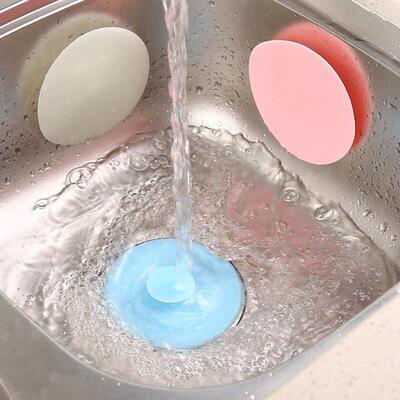sucker type silicone drain cover kitchen sink water plug