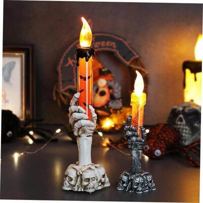 Halloween Candle Lamp Skeleton Hand Holding Candle Lamp Ghos