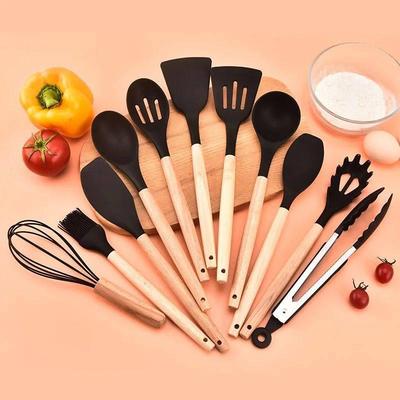 12 Pcs Silicone Kitchen Utensils Set Non-Stick Cookware for