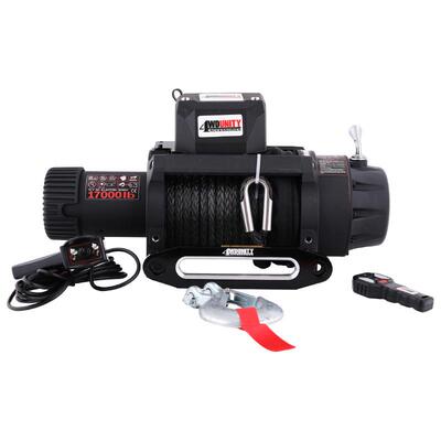 厂家12V17000磅越野绞盘电动重型车载绞盘牵引脱困自救