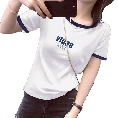 欧洲站短袖t恤女纯棉洋气百搭
