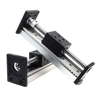 直线导轨滑台CBX精密十字滚珠丝杆模组电动配57步进60伺服1605定