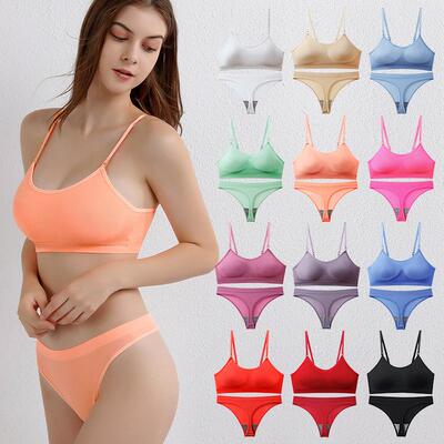 Lingerie women sexy small chest gathered bra sling vest suit
