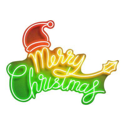 外贸定制圣诞节霓虹灯节日装饰led霓虹灯字母灯MerryChristmas