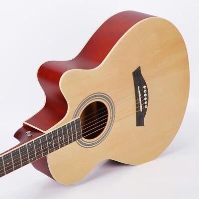 40寸全椴木包边吉他民谣木Guitar可弹奏木吉他