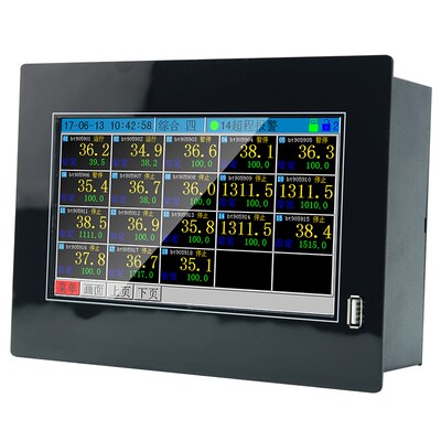 工业级温度无纸记录仪多通道彩色触摸屏pt100485可编程调节记录仪