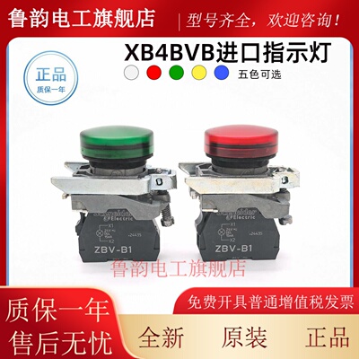 正品法国施耐德XB4BVB3指示灯24V 进口ZBVB1绿色红色白色指示灯