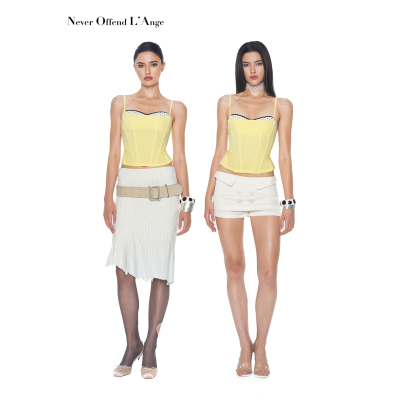 NOLA波点蕾丝鱼骨束腰套装