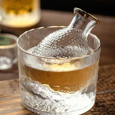日式白酒杯家用清酒壶玻璃果酒小酒盅一二两温酒器烫酒壶酒具套装