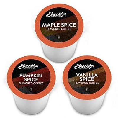Brooklyn Beans Roastery Coffee Pods， Fall Flavored Variet